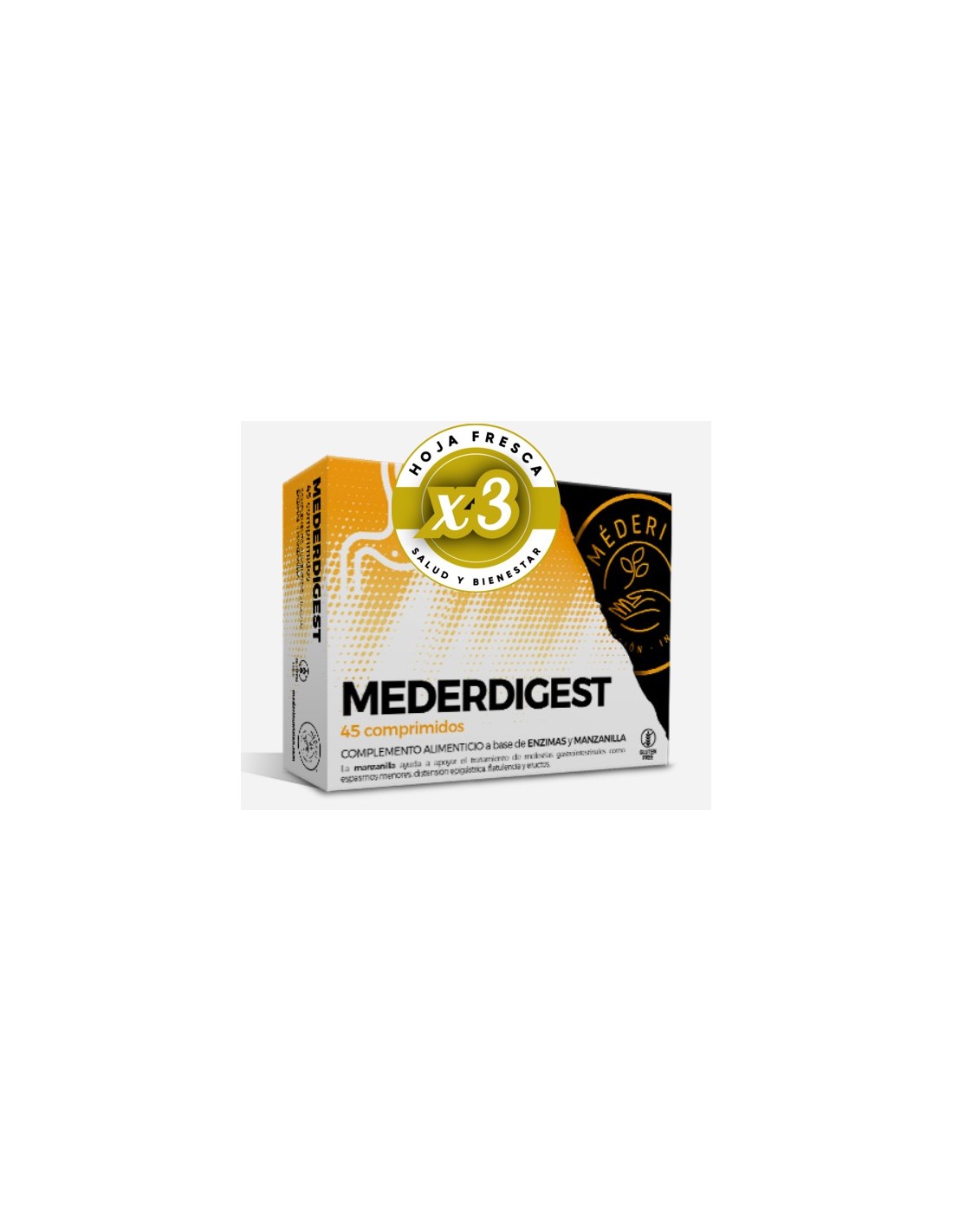 Pack 3 uds Mederdigest 45 Comprimidos de Mederi Nutricion Integrativa