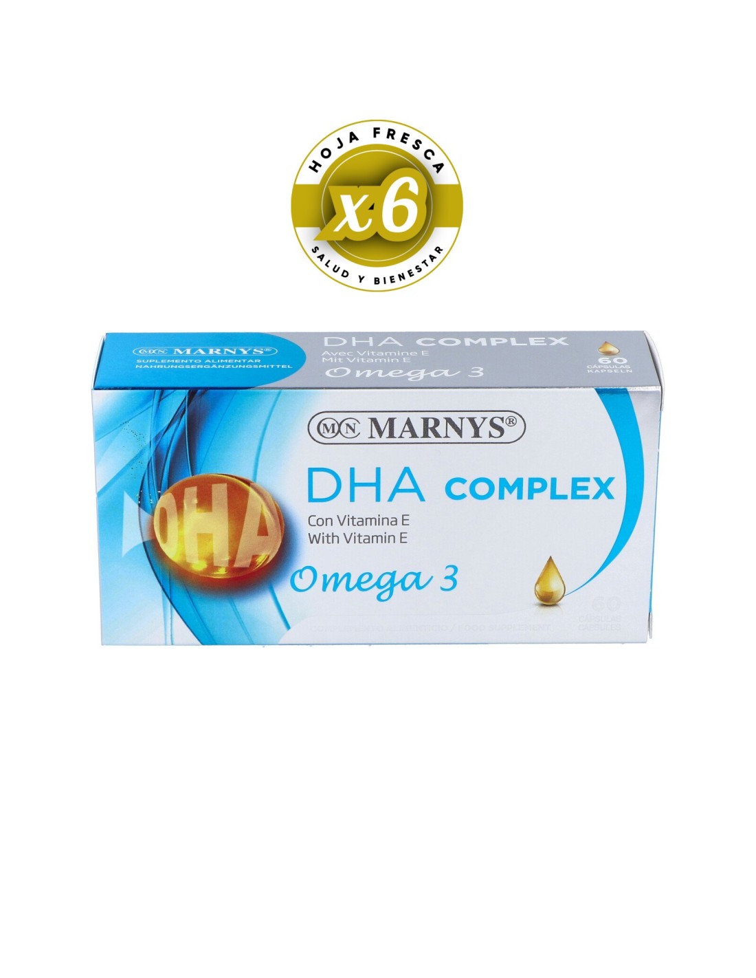 Pack 6 uds Dha Complex 60 Cápsulas de Marnys