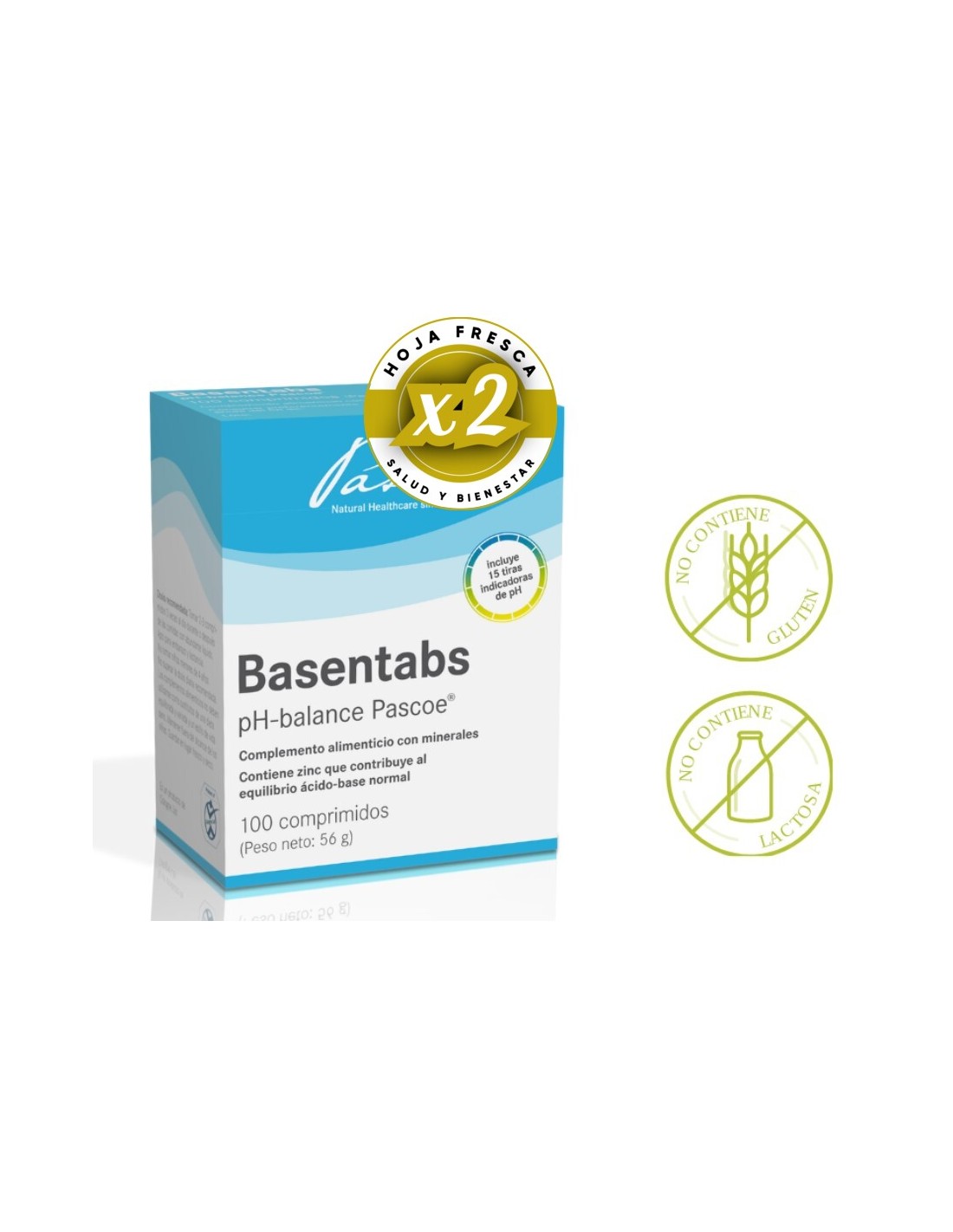 Pack de 2 uds Basentabs Ph Balance 100 Comprimidos De Pascoe